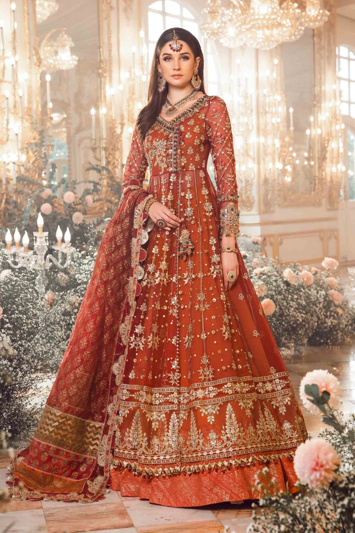 Maroon BD-2705 | Maria B | Mbroidered Collection 2023 – Ayat B Wardrobe