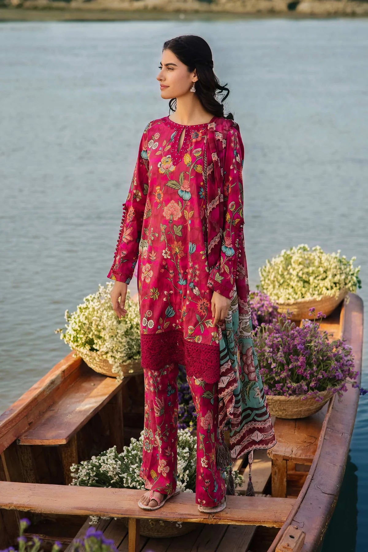 402-B | Maria B | MBasics lawn 2024 – Ayat B Wardrobe