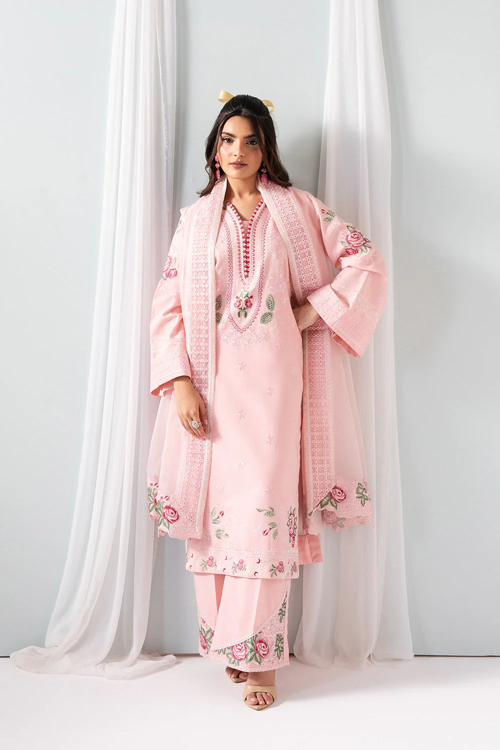 ZARI - MS50128 | Maryam And Maria | Luxury Lawn 2025 – Ayat B Wardrobe